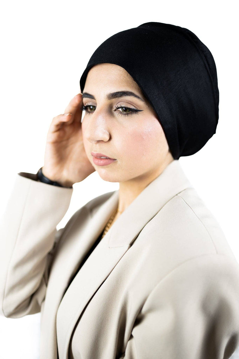 Satin Lined Under Cap - Black – TheUmmahShop
